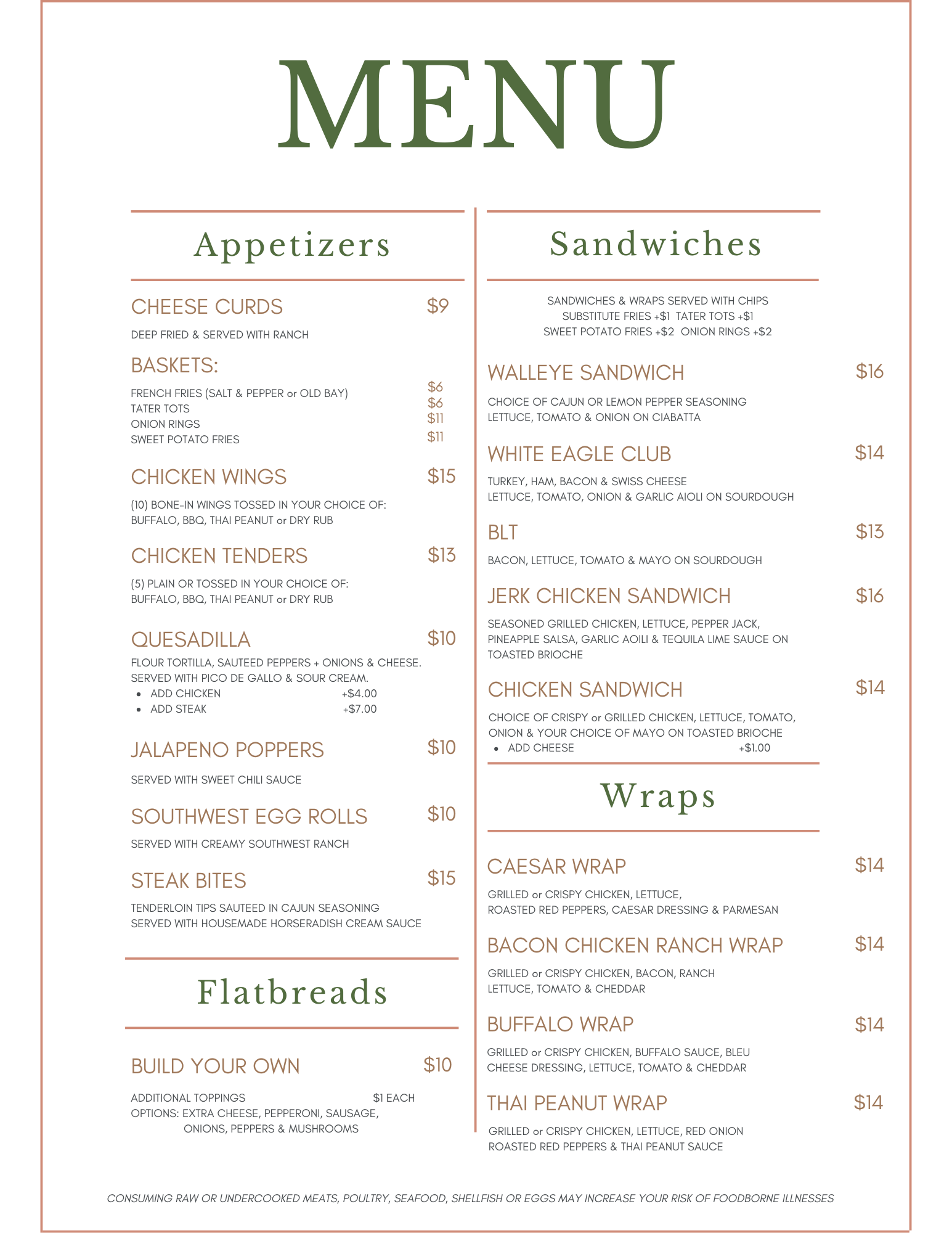 Bar + Grill - White Eagle Golf Club
